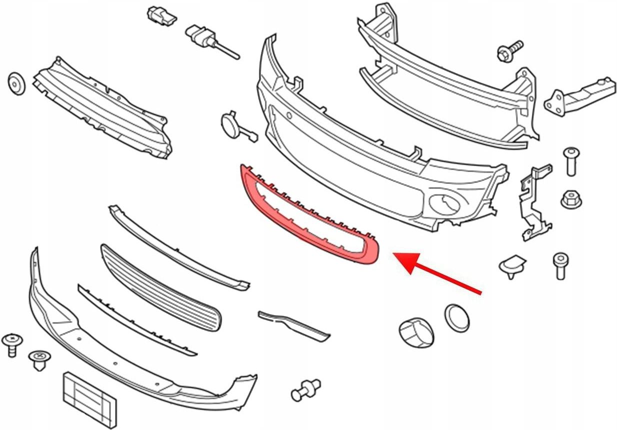 INNY MINI HATCH R56 3D 06-13 OSŁONA WLOTU POWIETRZA 51117268752 ...