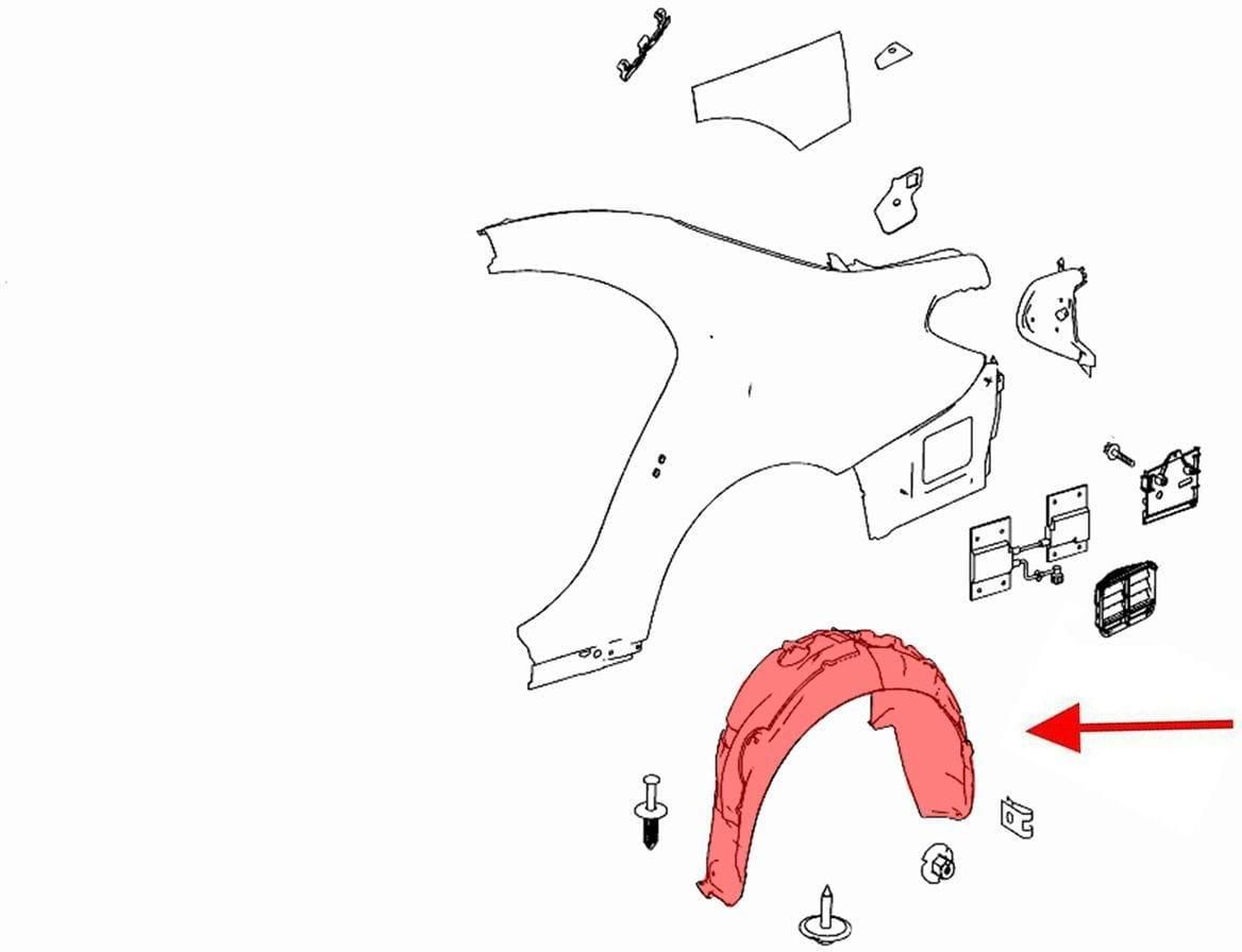 Nadkole INNY MERCEDES S-CLASS W222 2014-20 NADKOLE A2226908100 ...