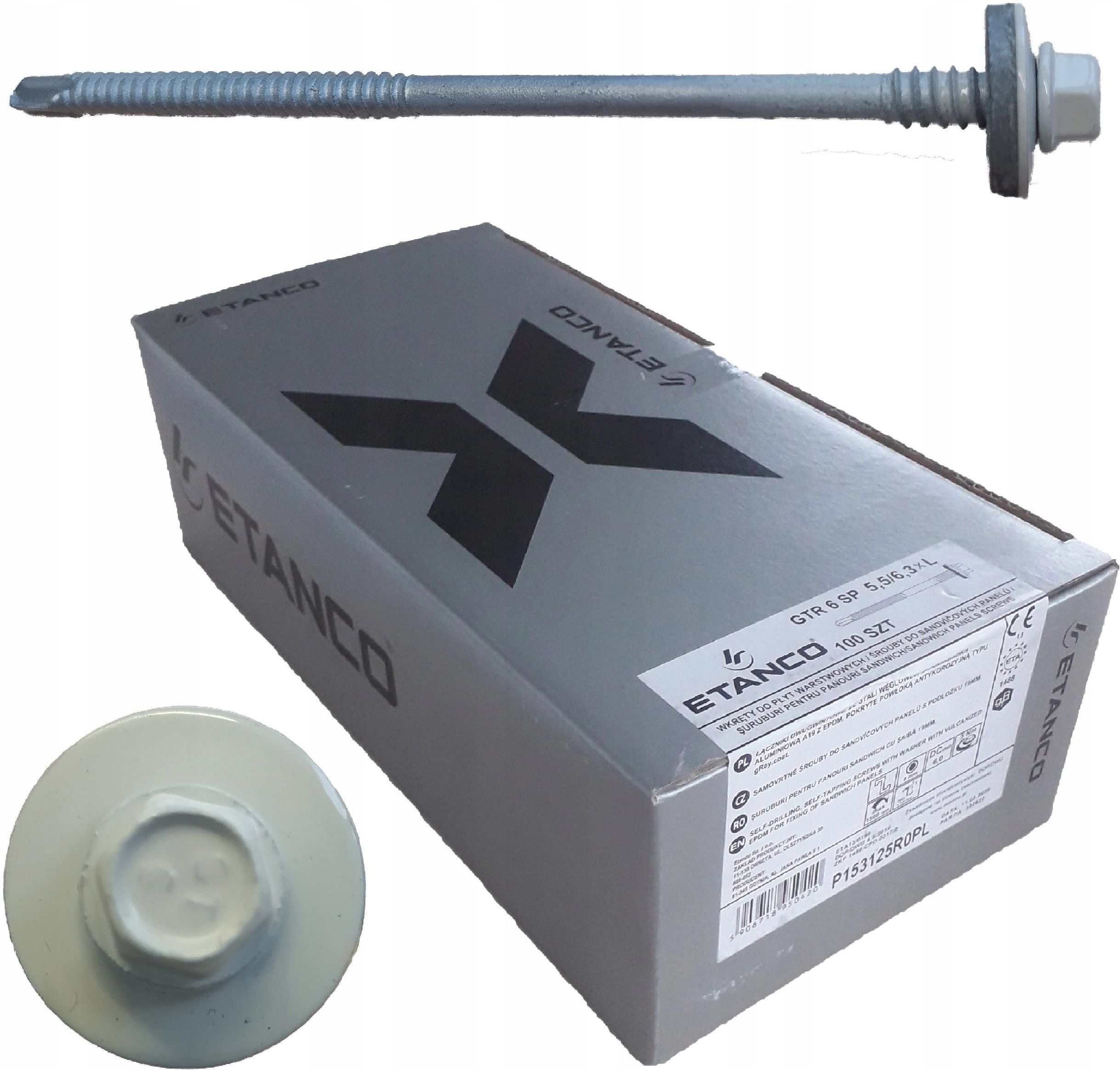ETANCO ŁĄCZNIKI DO PŁYT WARSTWOWYCH 175MM 100SZT. 9002 P153175R0PL9002 - Opinie i ceny na Ceneo.pl