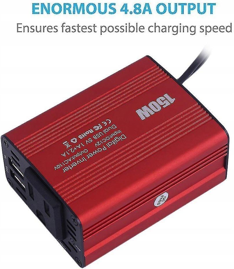 INNA 150W DUAL DC 12V TO AC 110V CAR INVERTER 2 USB G06609773826566 ...