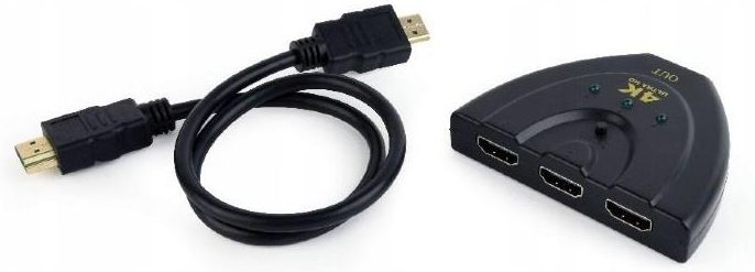 GEMBIRD PRZEŁĄCZNIK HDMI 3X PC KONSOLA TUNER 1 WEJŚCIE TV ...