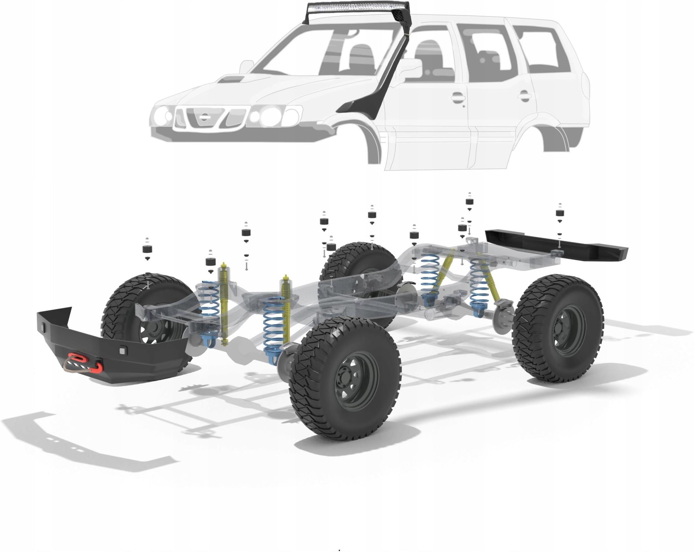 INNY NISSAN TERRANO 5D 93–03R BODY LIFT KAROSERII +75MM 590/BL13 ...