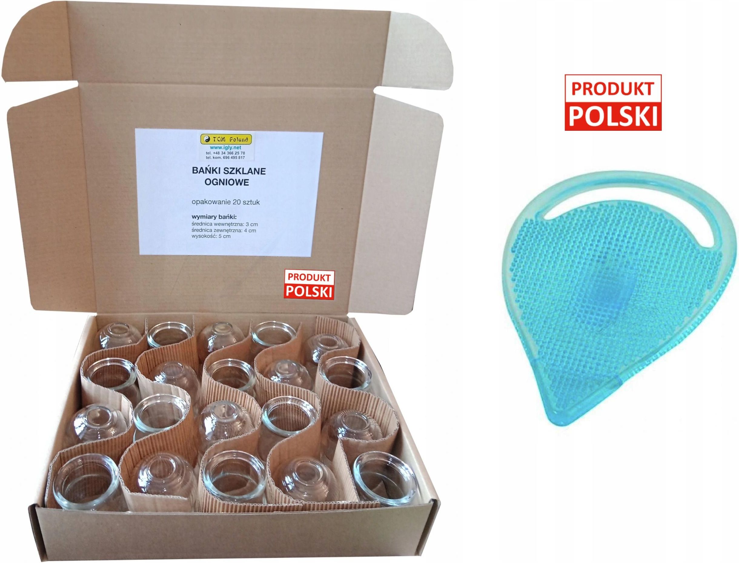 TCM POLAND BAŃKI SZKLANE LEKARSKIE OGNIOWE 30 MM ZESTAW 20SZT ...