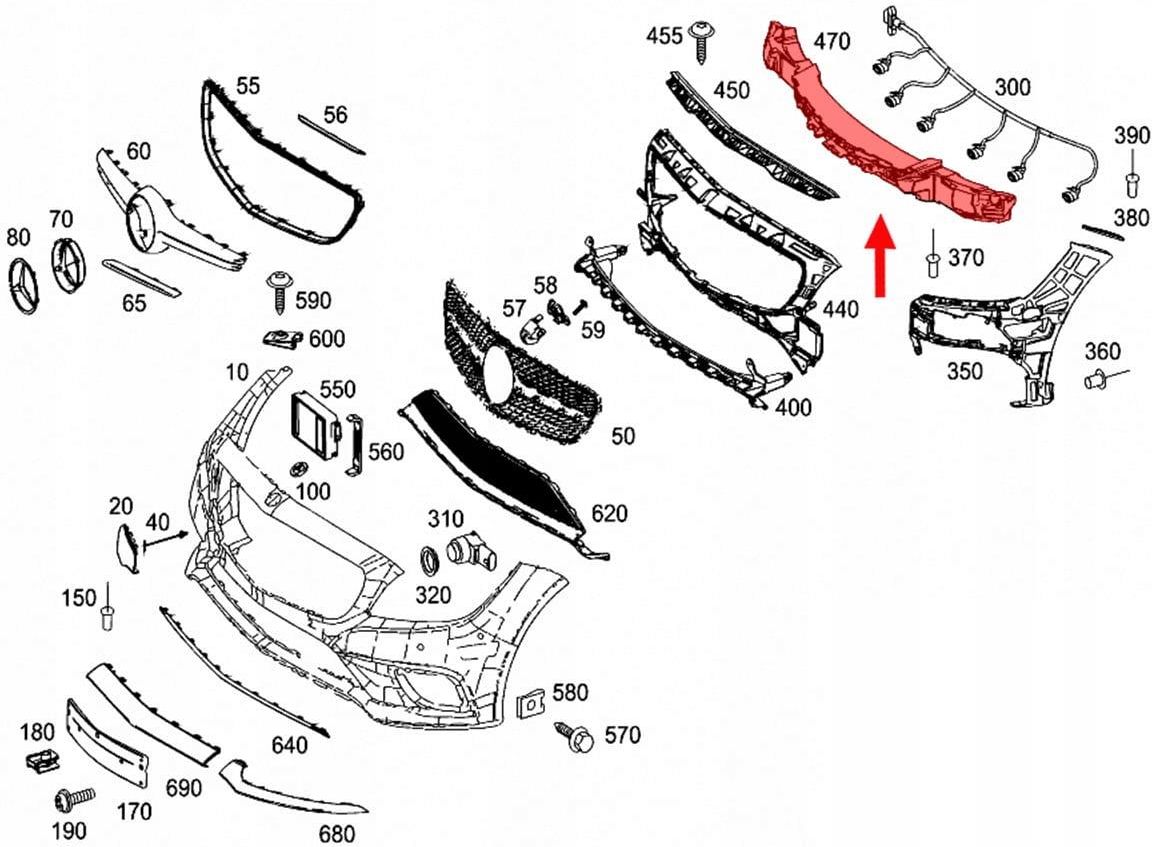 Zderzak do kupienia INNY MERCEDES CLS W218 2010-18 ABSORBER ZDERZAKA ...