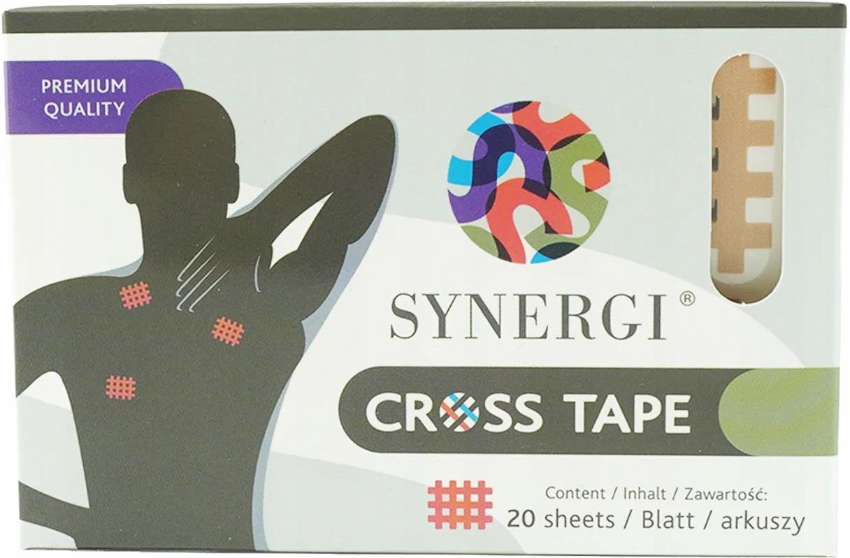 Akcesoria do rehabilitacji INNA PLASTRY KRZYŻOWE SYNERGI CROSS TAPE BEŻOWE ROZ. S K95S - Opinie ...