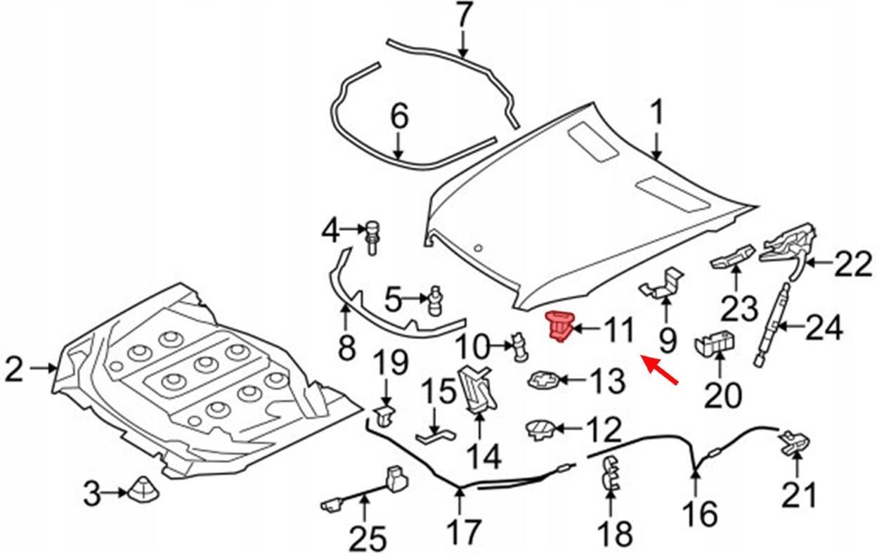 INNY MERCEDES S-CLASS W221 05-13 ZAMEK MASKI 2218800260 2218800260 ...