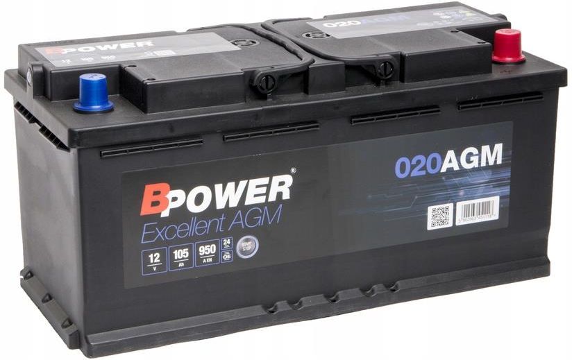 BPOWER AKUMULATOR 020AGM 105AH 950A 020AGM - Opinie i ceny na Ceneo.pl
