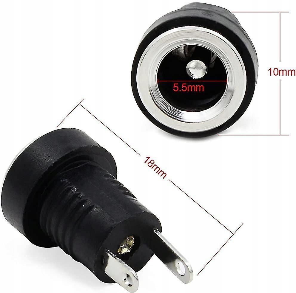 5.5x2.1Mm 2 Pin Female Jack Power Socket Panel G06607162944892 - Opinie ...