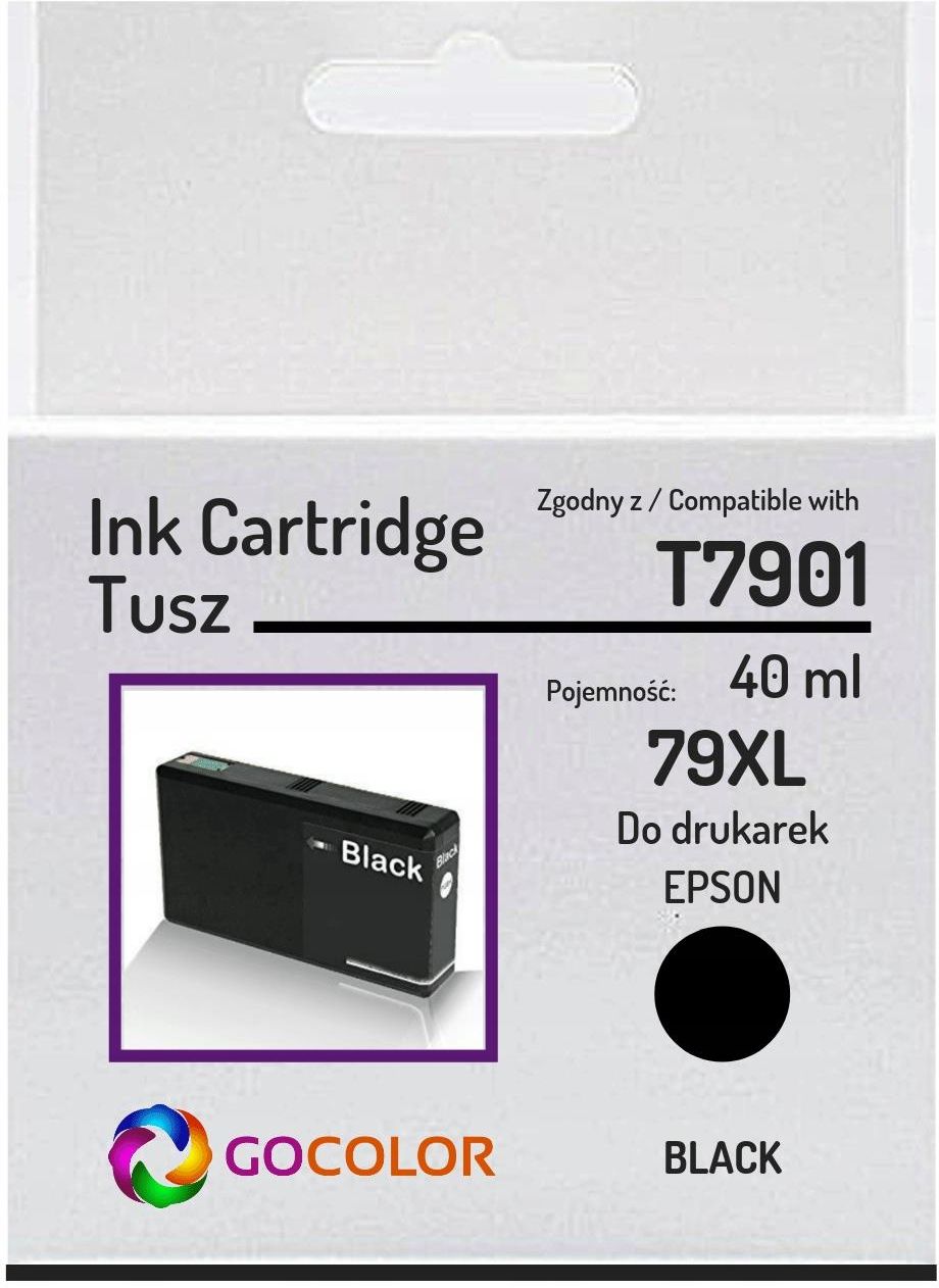 Tusz GOCOLOR (TOP) NOWY TUSZ 79XL T7901 DO EPSON WF-4630 WF-4640 5620 ...
