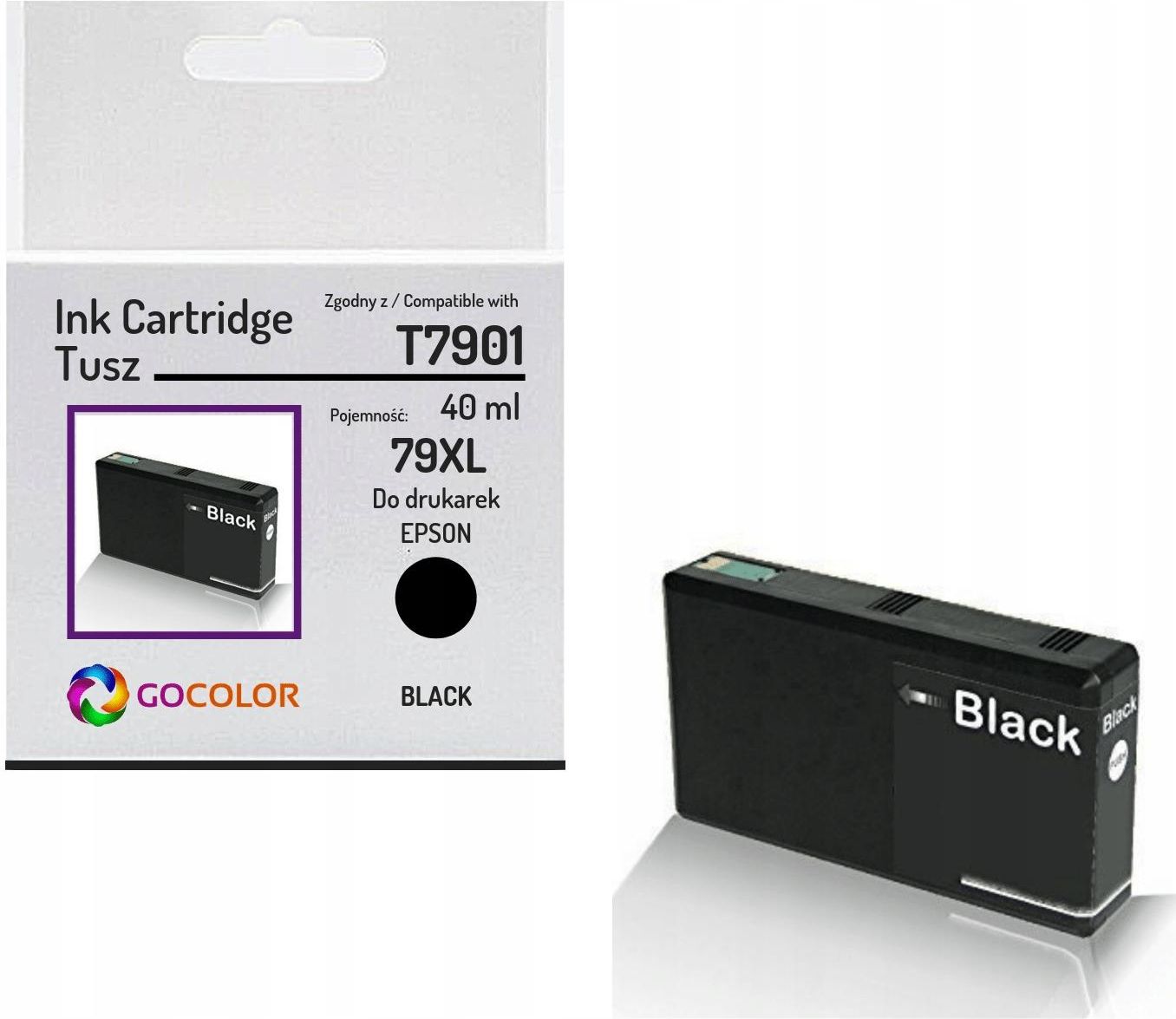 Tusz GOCOLOR (TOP) NOWY TUSZ 79XL T7901 DO EPSON WF-4630 WF-4640 5620 ...