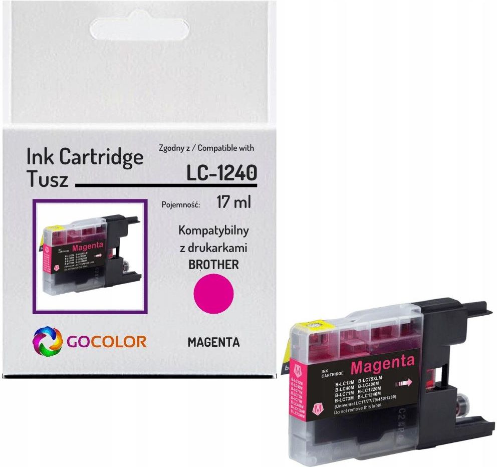 Tusz GOCOLOR (TOP) TUSZ DO BROTHER LC-1240M MFC-J5910 DW MFC-J6710DW do ...