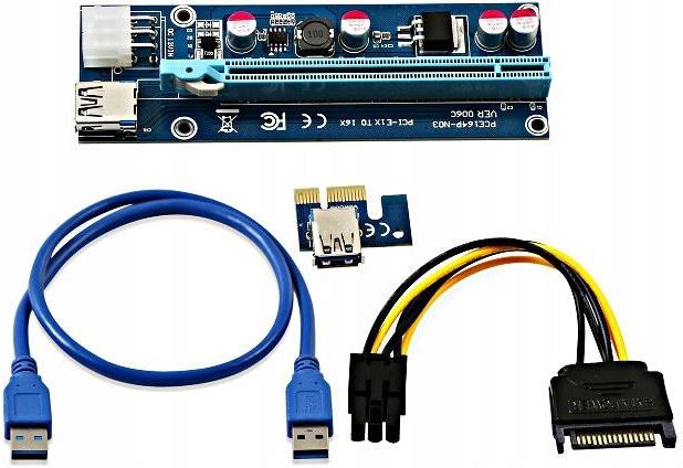 INNY TAŚMA RISER PCI-E 1X-16X USB SATA MINING BITCOIN () - Opinie i ...