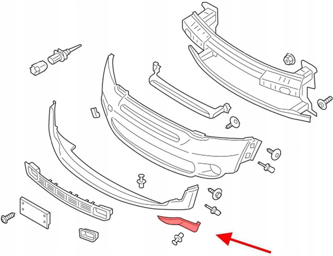 INNY MINI COUNTRYMAN R60 LEWA USZCZELKA ZDERZAKA PRZÓD 51119802643 ...