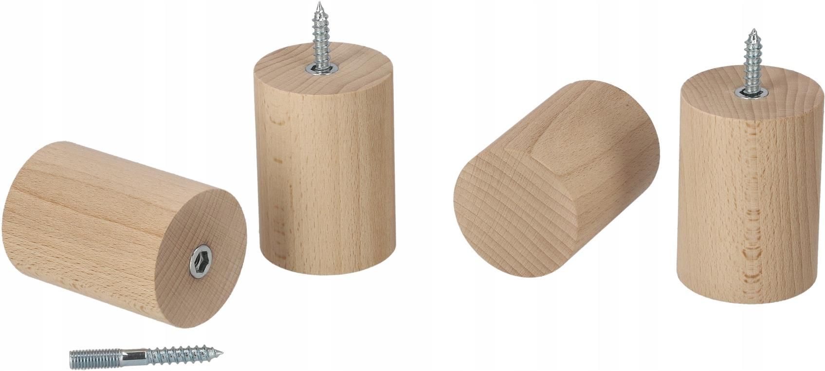 INNA DREWNIANA NOGA BUKOWA DO MEBLI ZESTAW 4 SZT H-80MM - Opinie i ...