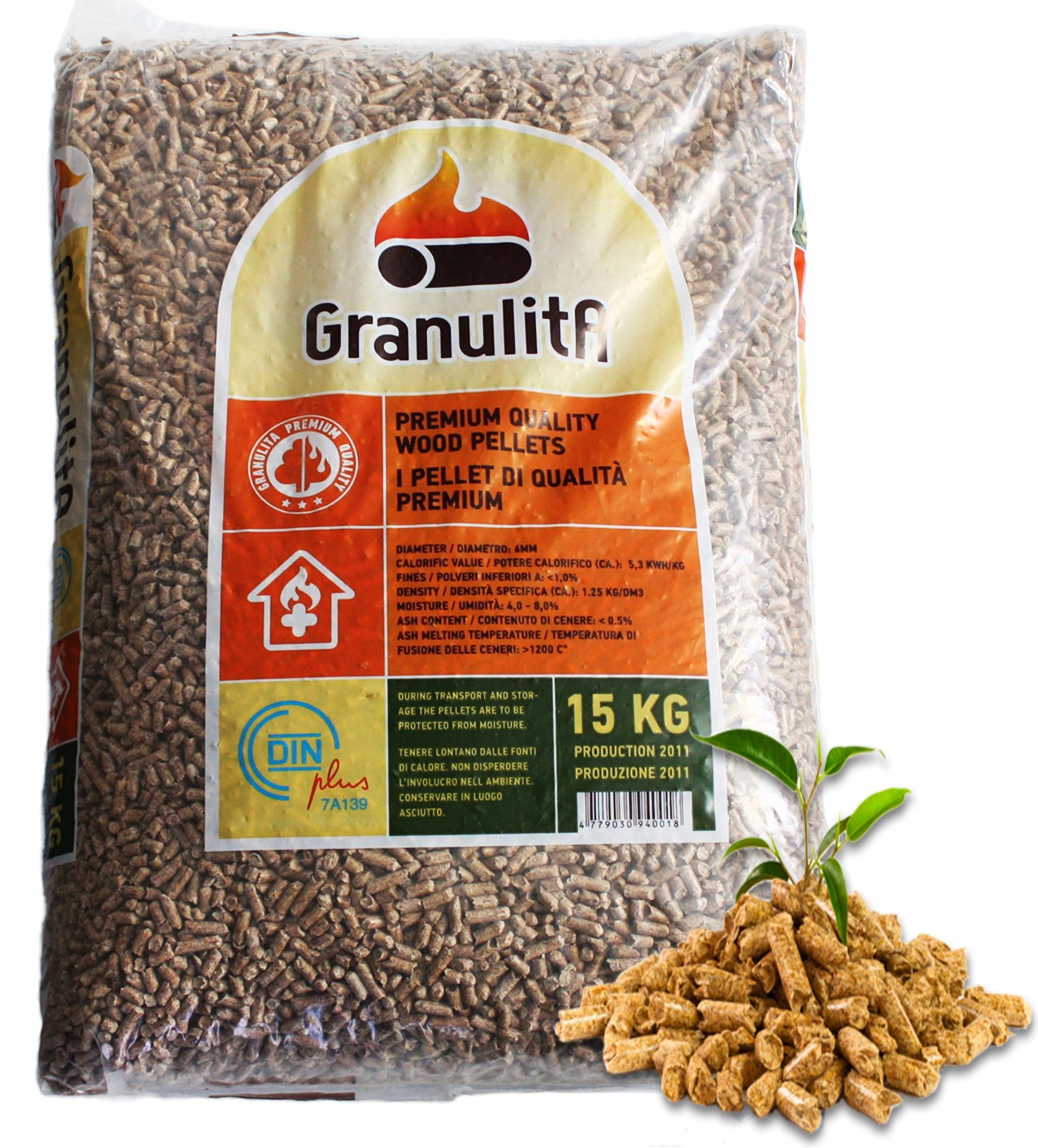 Materiały opałowe INNA INNA WŁOSKI PELET PELLET GRANULITA # EN PLUS A1 ...