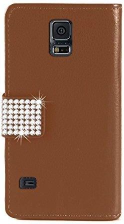 Espee G5057 Samsung Galaxy S5 Etui Wallet Flip Case Brązowy Z Nakładką ...