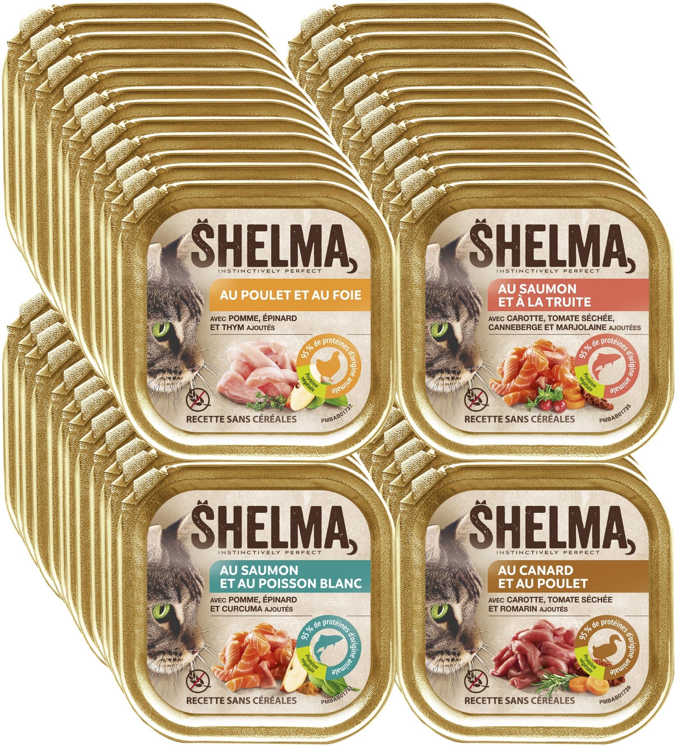 Karma Shelma Alucup Pasztet Dla Kota Bez Zbóż Mix Mięso Ryba 48x100g ...