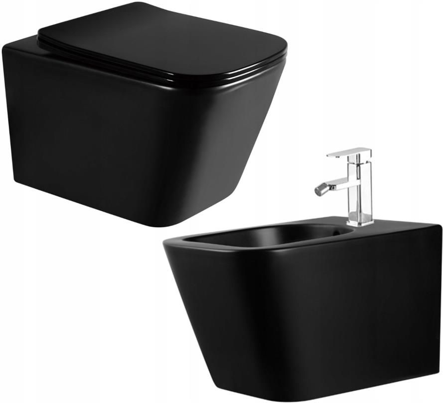 Mexen Teo Bidet Czarny Mat 35855185+30850685 - opinie i ceny na Ceneo.pl