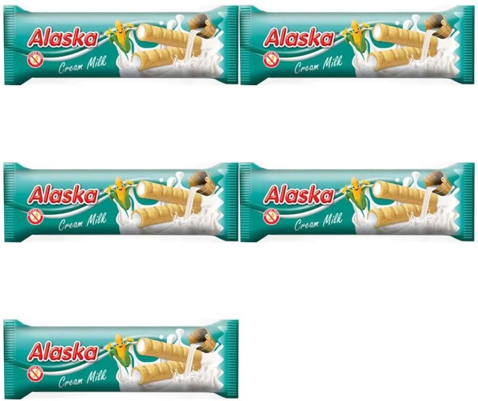 Alaska Foods 5 X Rurki Kukurydziane Z Kremem Mlecznym Bezglutenowe 18G - Ceny i opinie - Ceneo.pl
