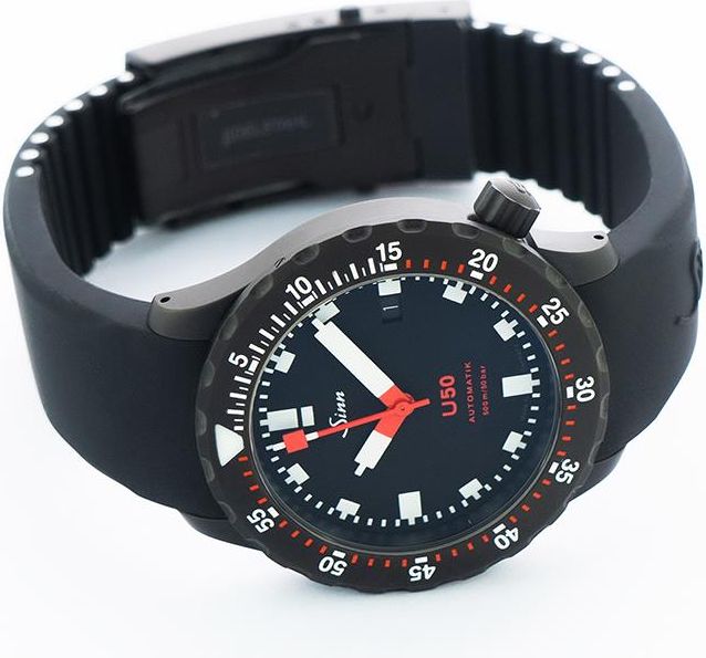 Sinn Diving Watch U50 S with TEGIMENT Black Silicone Strap Large ...