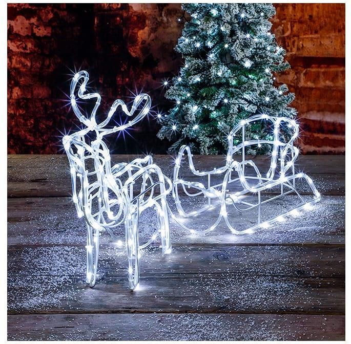 Profiline Dekoracja Led Deer With Sled W Kolorze Zimnej Bieli 40255046 ...