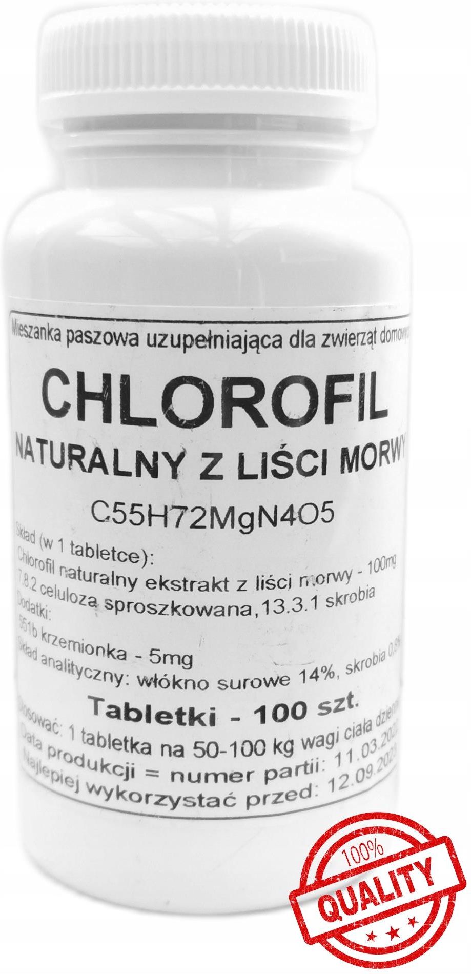 INNA CHLOROFIL OCZYSZCZANIE ODKWASZANIE 9% 100 SZT. POD 5902532200000 ...