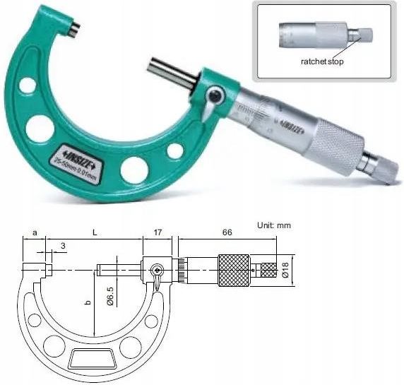 Mikrometr Insize Mikrometr 75-100mm 3203-100A 3203100A - Opinie i ceny ...
