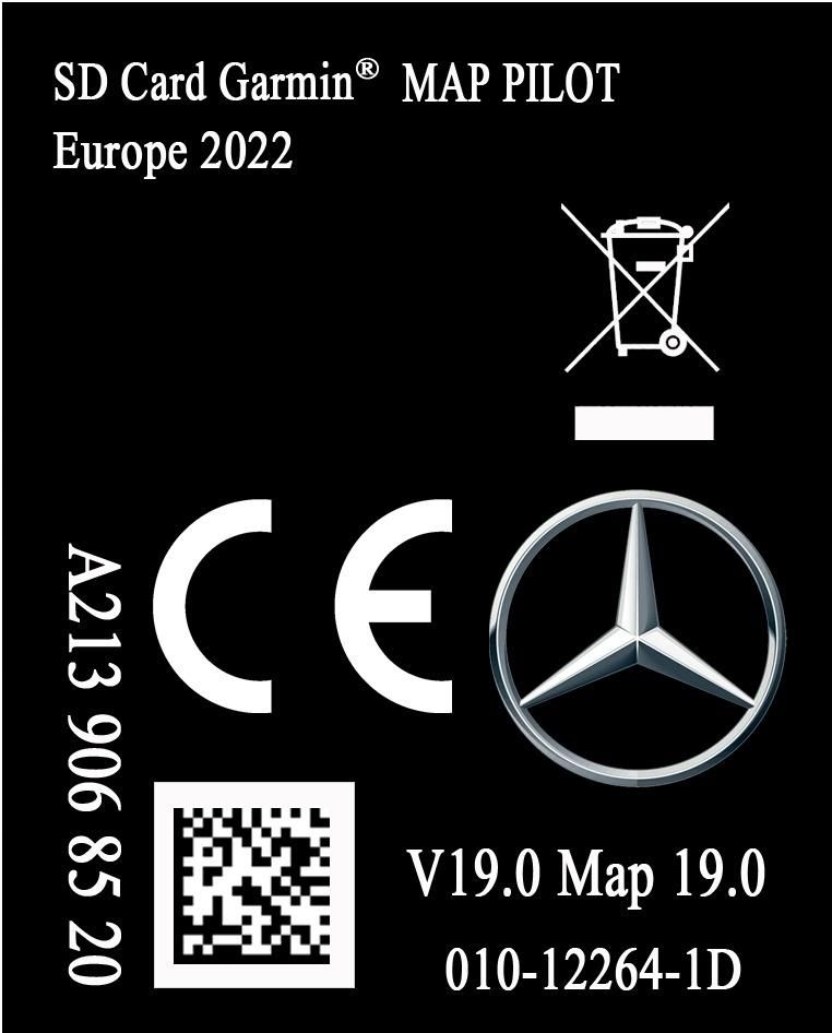 Mapa do nawigacji MERCEDES MAPA KARTA GARMIN MAP PILOT V19 2023 A213 ...