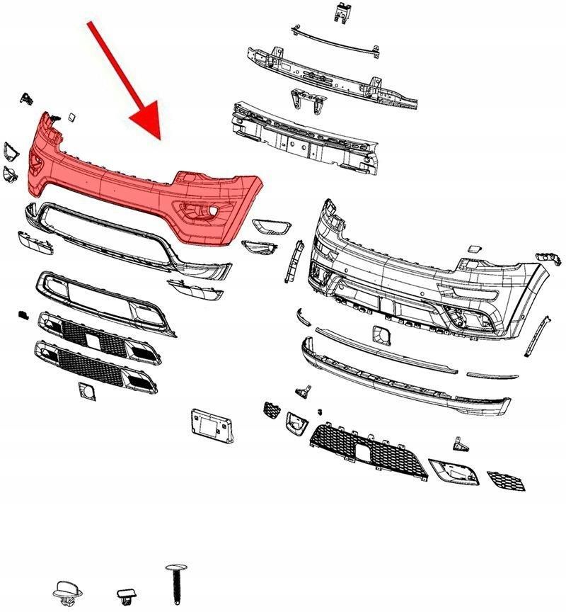 Zderzak do kupienia Jeep Grand Cherokee WK2 17-20 Zderzak Przód Pdc ...