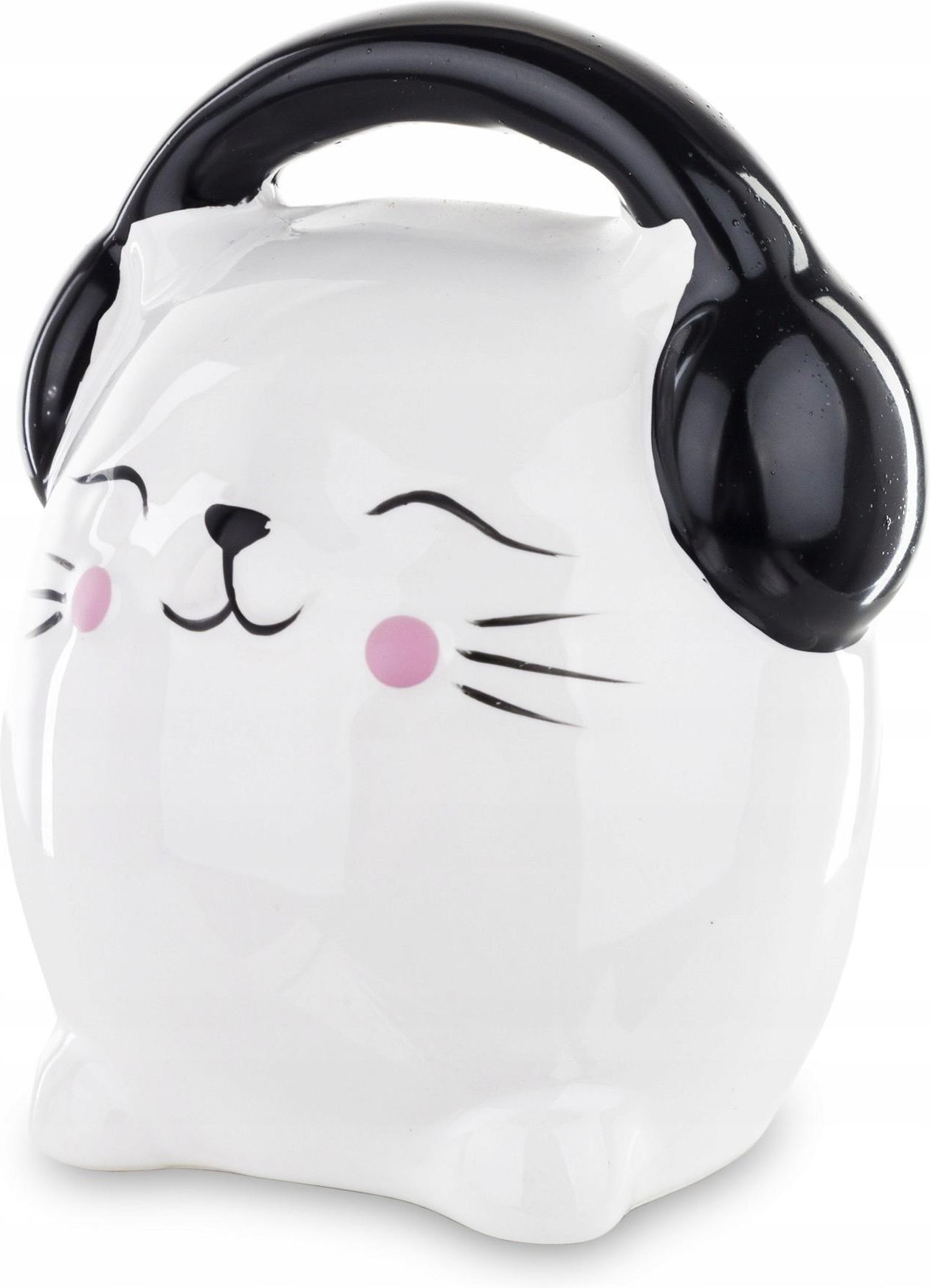 INNA MARKA MINI SKARBONKA KOT W SŁUCHAWKACH BIAŁY 8,5X7CM - Opinie i ...