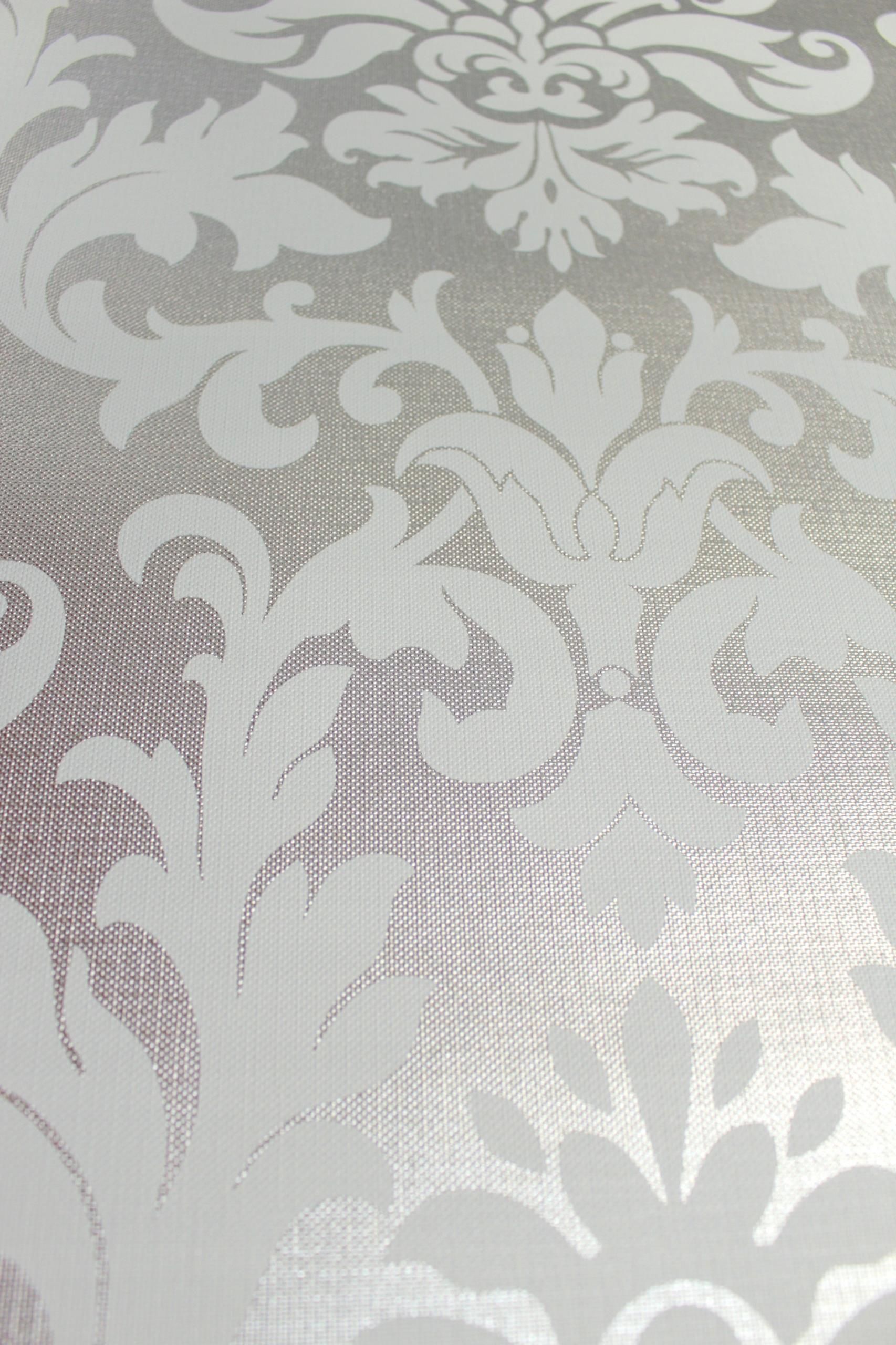 RASCH (TOP) TAPETY TAPETA ORNAMENT METALICZNY SREBRNY BIAŁY - Opinie i ...
