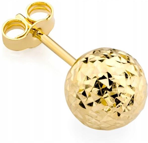 MARKO PIĘKNY ZŁOTY KOLCZYK PR. 585 14K KULKA 7MM SZTYFT - Ceny i opinie - Ceneo.pl
