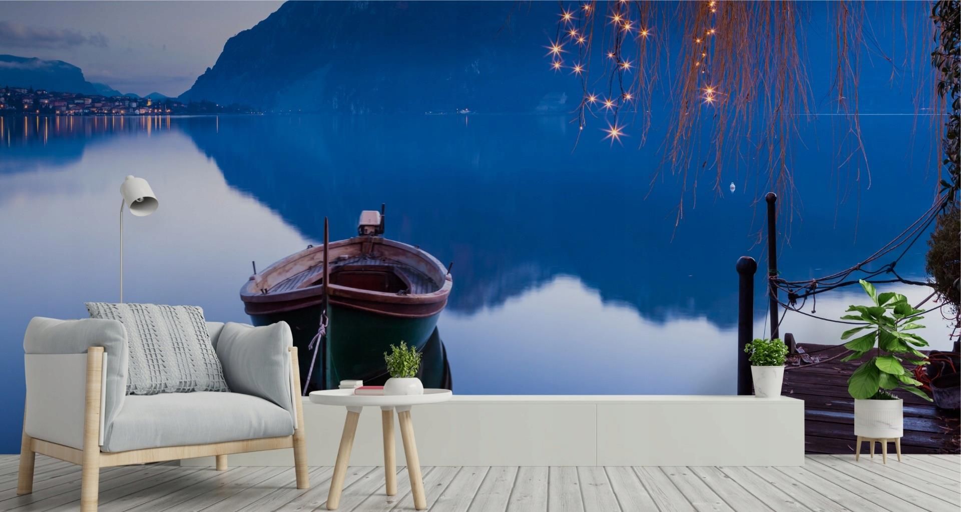 MURALO FOTOTAPETA DO SYPIALNI ŁÓDŹ JEZIORO PEJZAŻ 270X180 - Opinie i ceny na Ceneo.pl