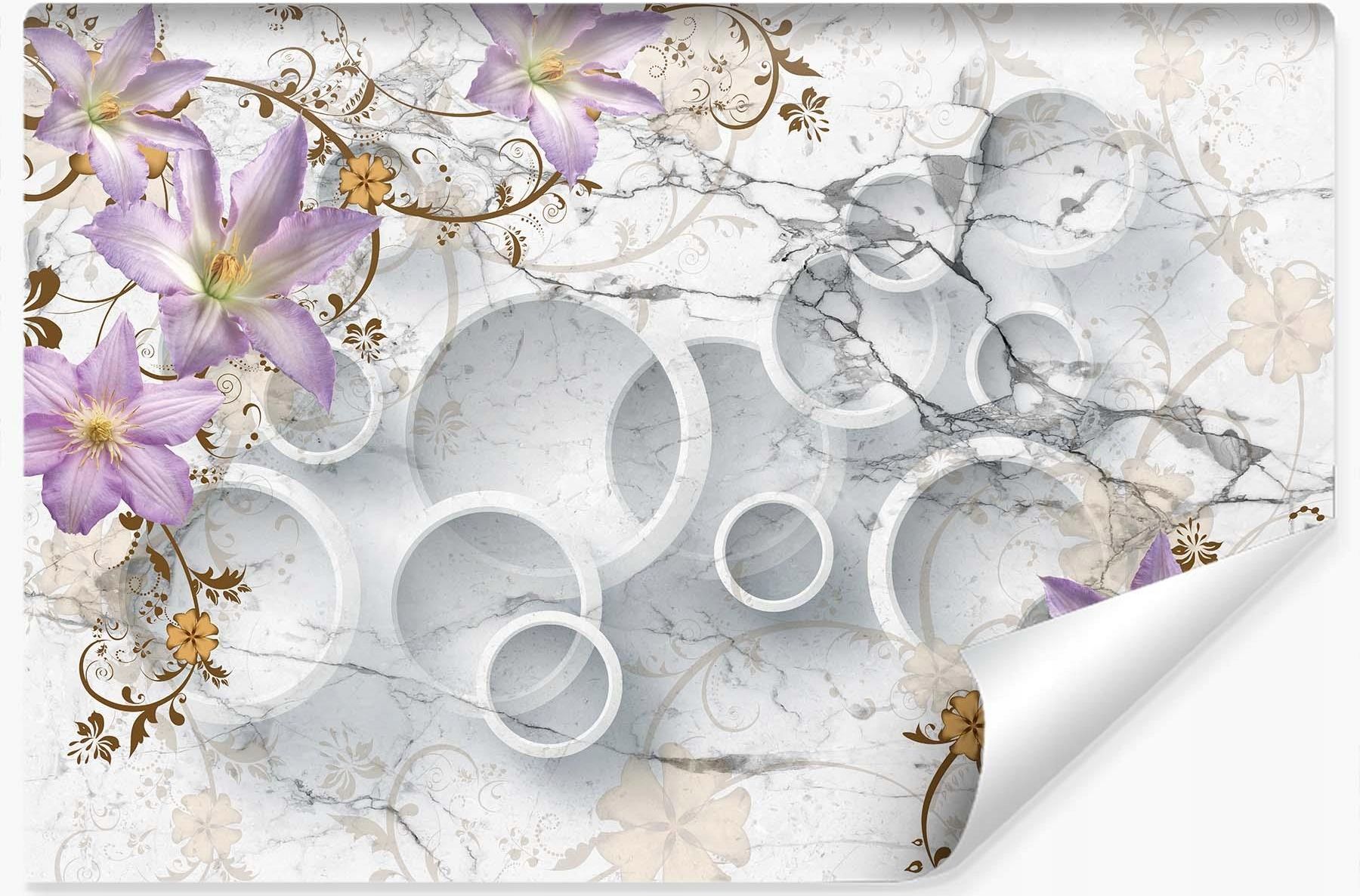 MURALO (TOP) FOTOTAPETA ŚCIENNA KWIATY MARMUR EFEKT 3D 405X270 - Opinie i ceny na Ceneo.pl