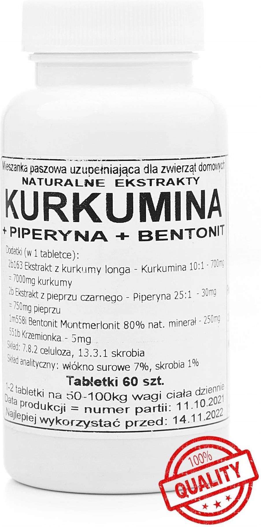 Kurkumina+Piperyna+Bentonit Tabletki 60szt Podkowa - Ceny i opinie - Ceneo.pl