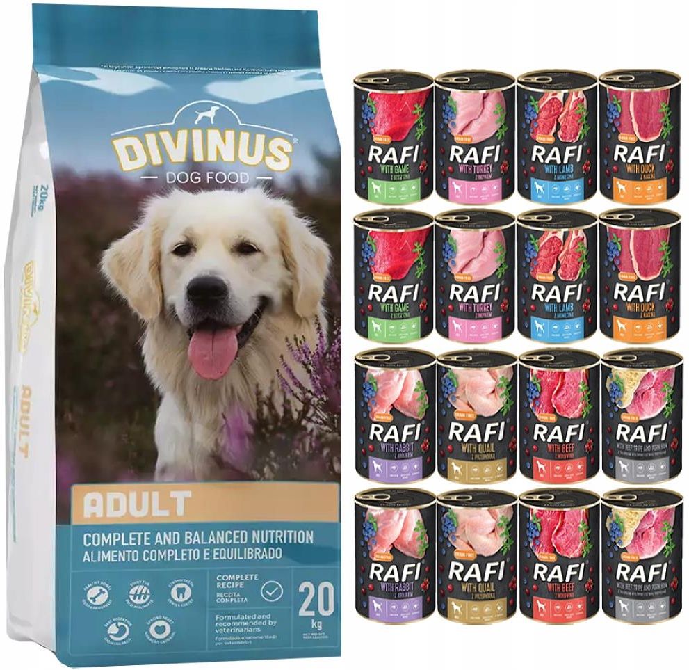 Karma Divinus Adult Sucha Karma 20Kg Rafi 16X400G - Ceny i opinie ...