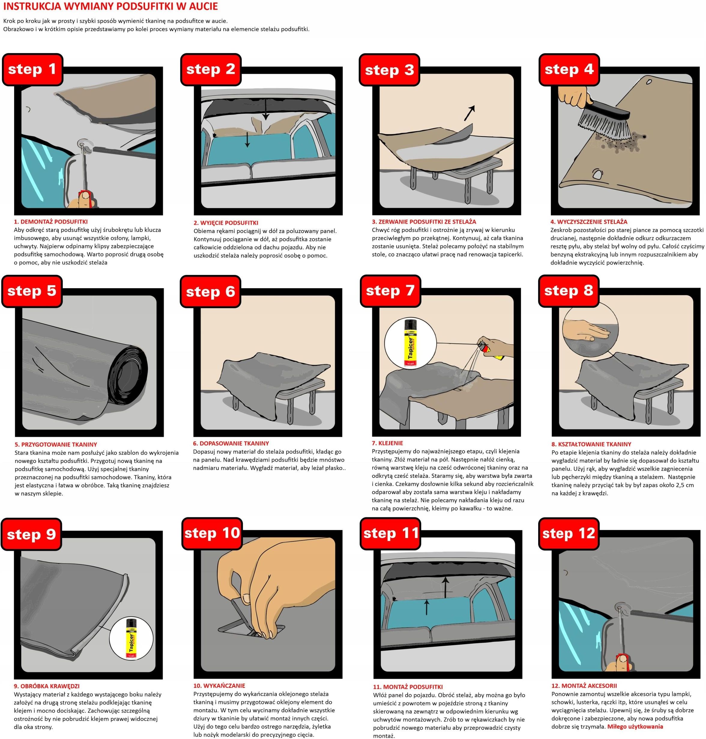 Tkanina Podsufitka Jasny Popiel 89 New Samochodu Podsufitka Mono 89 J ...