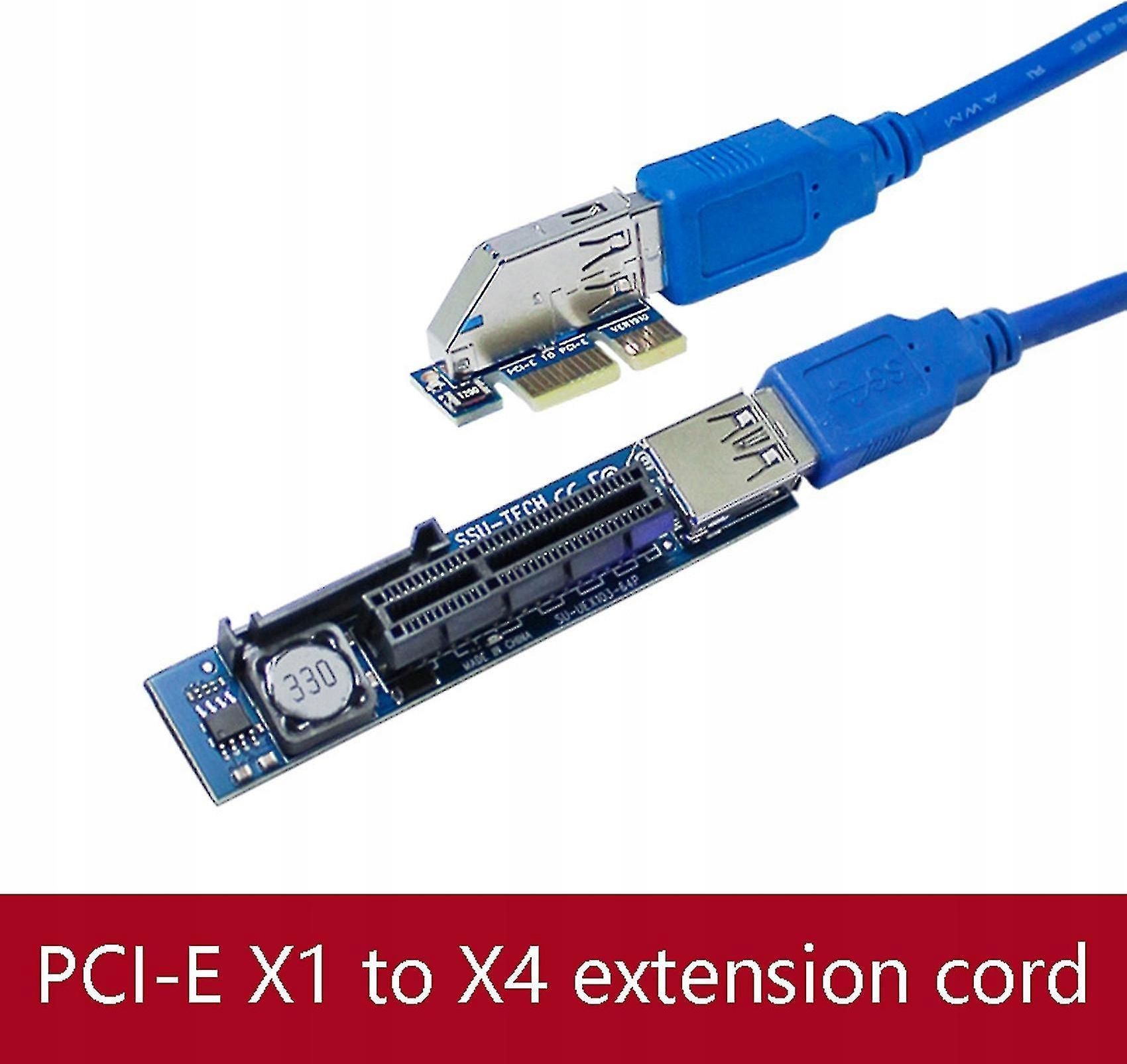 INNA PCIE X1 TO X4 RISER CARD USB3.0 ADAPTER CABLE (G06626686595515 ...