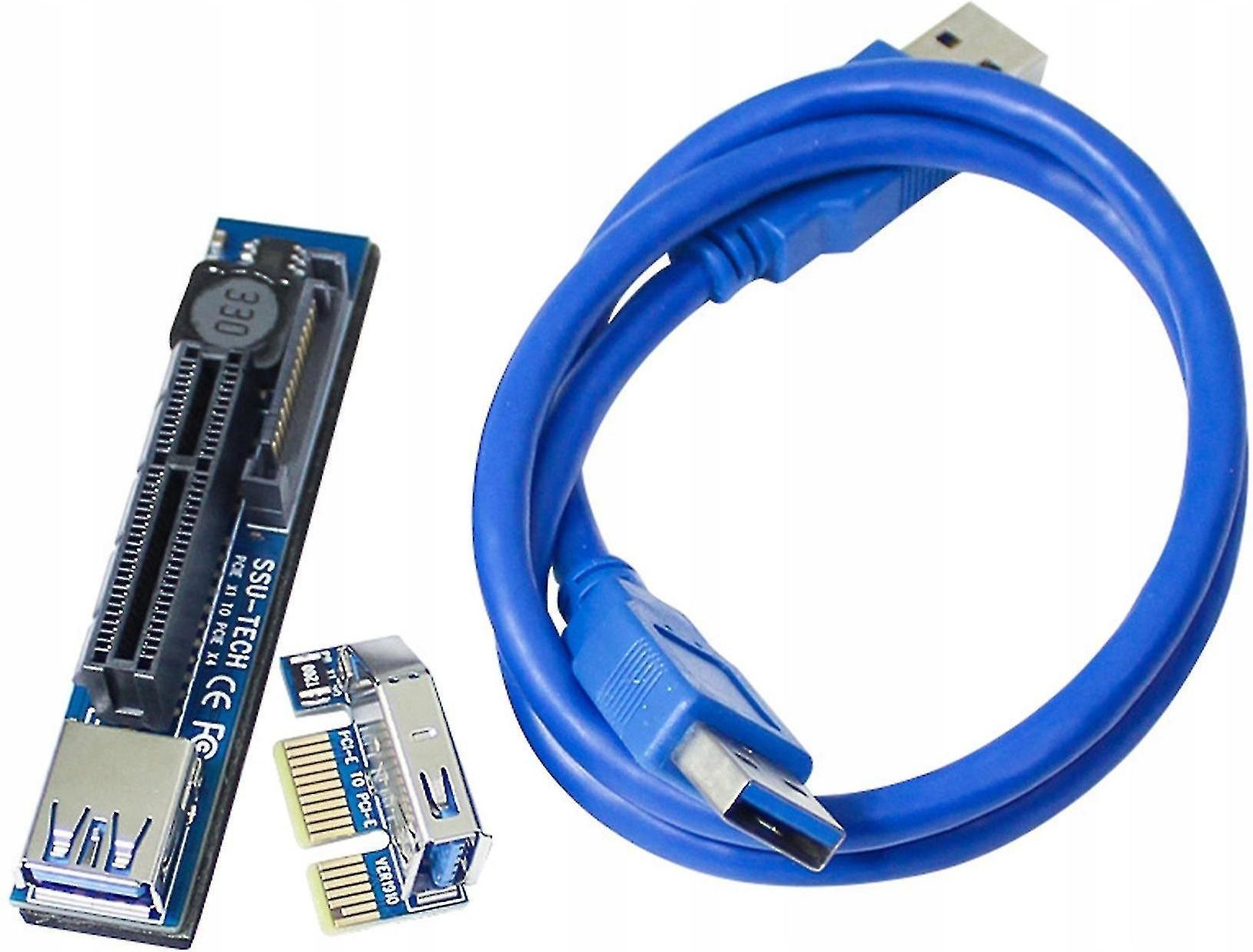 INNA PCIE X1 TO X4 RISER CARD USB3.0 ADAPTER CABLE (G06626686595515 ...