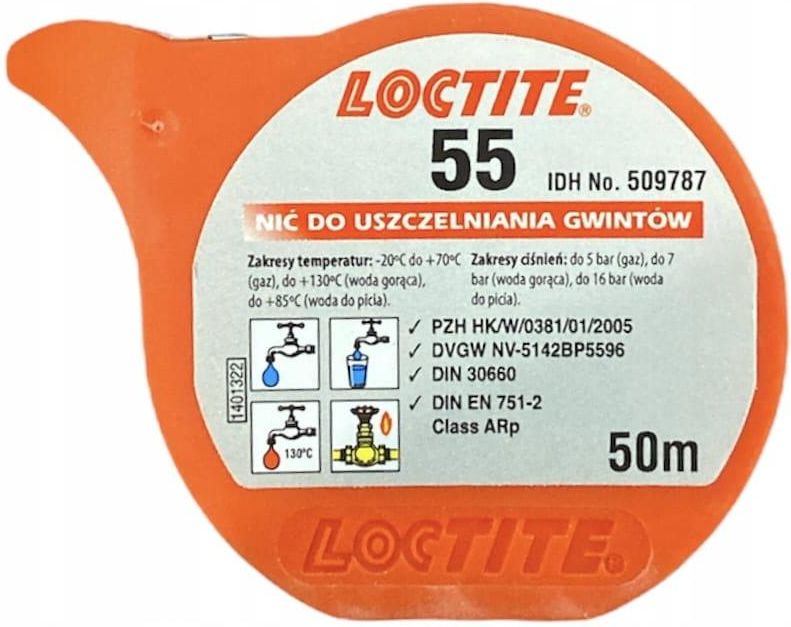 Loctite 55 Sznurek Nitka Nić Teflonowa 50 Mb - Opinie i ceny na Ceneo.pl