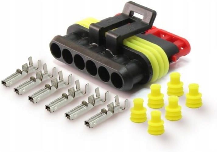 Konektor Złącze Herm. Amp Tyco 6 Pin Super Seal Konektor6 - Opinie i ...