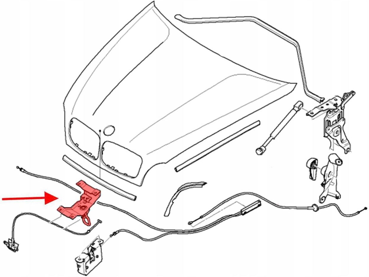 Bmw X6 E71/E72 07-14 Zamek Maski Lewy 51237164801 51237164801 - Opinie ...