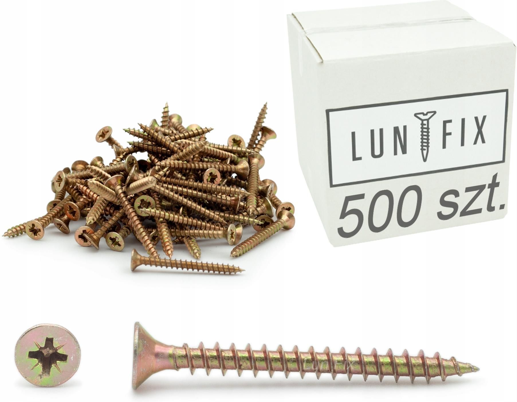 Lun Fix Wkręt Hartowany Uniwersalny Do Drewna 3,5x35 500Sz Whzz3535 ...