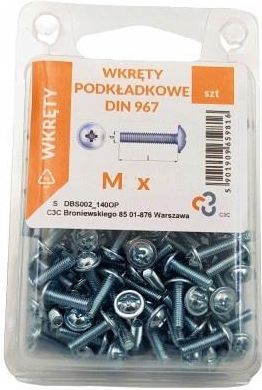 C3C Wkręty Podkładkowe M4x8 Din 967 Ocynk 120szt. Dbs011_120Op - Opinie i ceny na Ceneo.pl