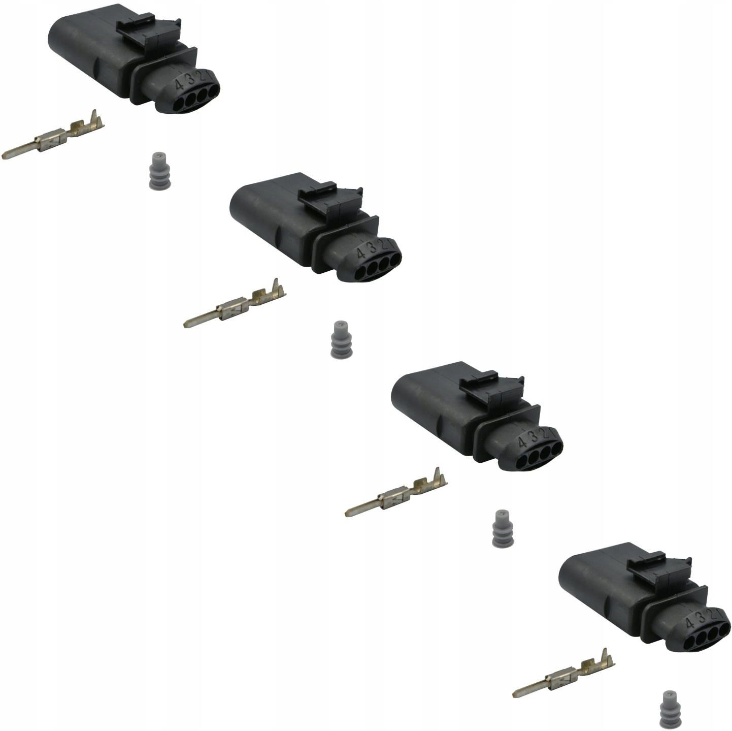 Zestaw 4 Złącz: Vag 1.5 4 Pin Męskie 1K0973804 330667 - Opinie i ceny na Ceneo.pl