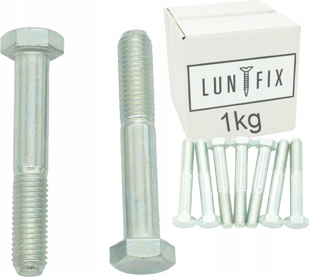 Lunfix Lunfix M20x130 Śruba Metryczna Ocynk Kl.5.8 Din931- 1 kg S00116 - Opinie i ceny na Ceneo.pl