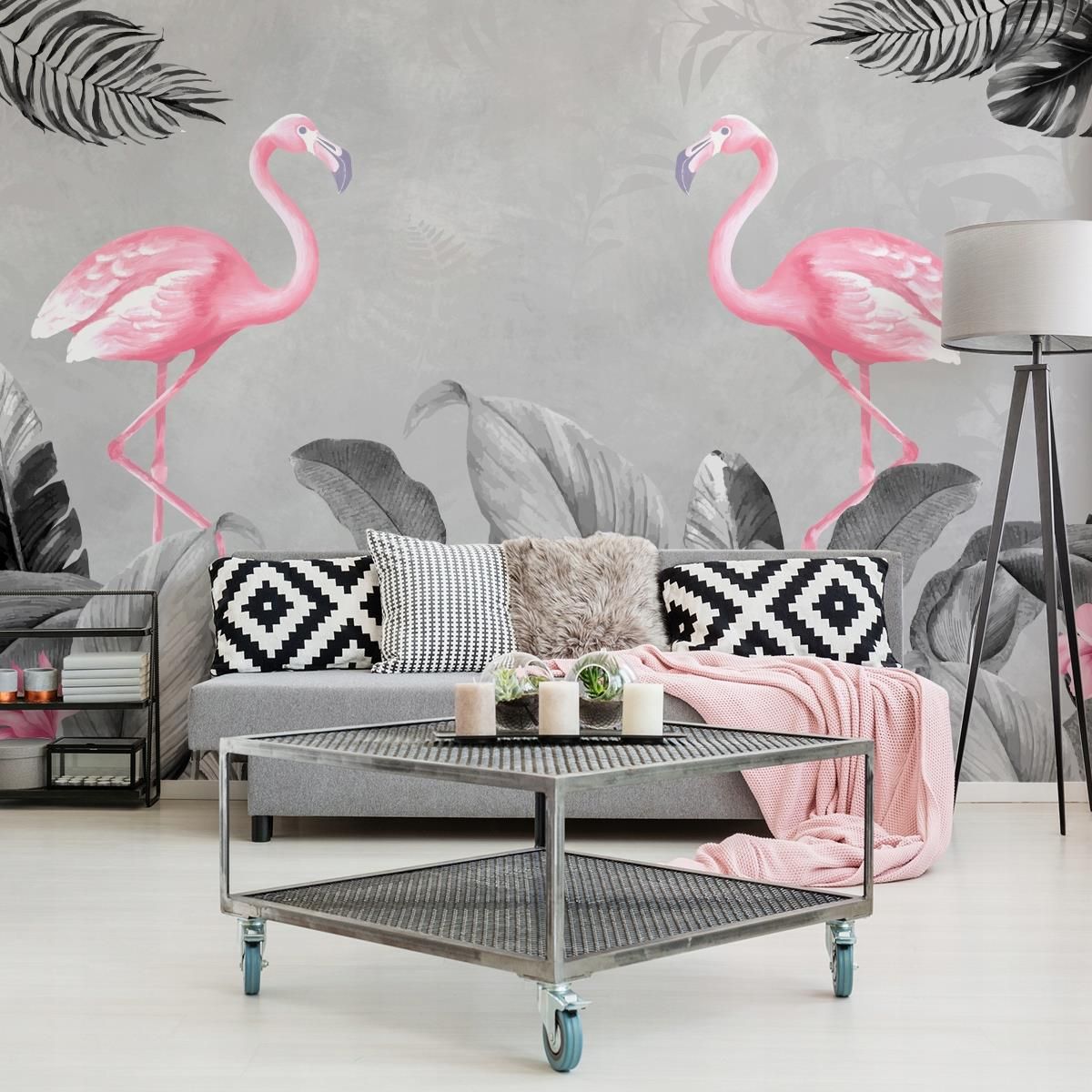 Fototapeta Flamingi Liście Tropikalne 3D 270x180 - Opinie i ceny na Ceneo.pl