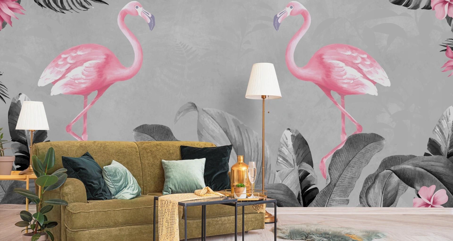 Fototapeta Flamingi Liście Tropikalne 3D 270x180 - Opinie i ceny na Ceneo.pl