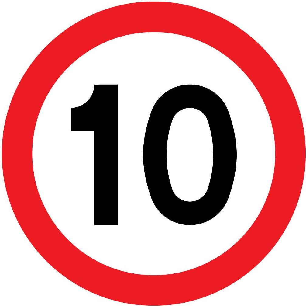 Znak B-33, 10 km/h, folia II generacji, 600 mm - Ceny i opinie - Ceneo.pl