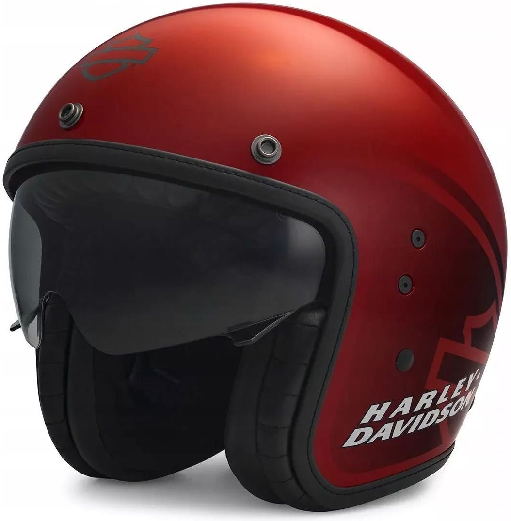 Kask motocyklowy Harley-Davidson 3/4 Metropolitan Czerwony - Opinie i ...